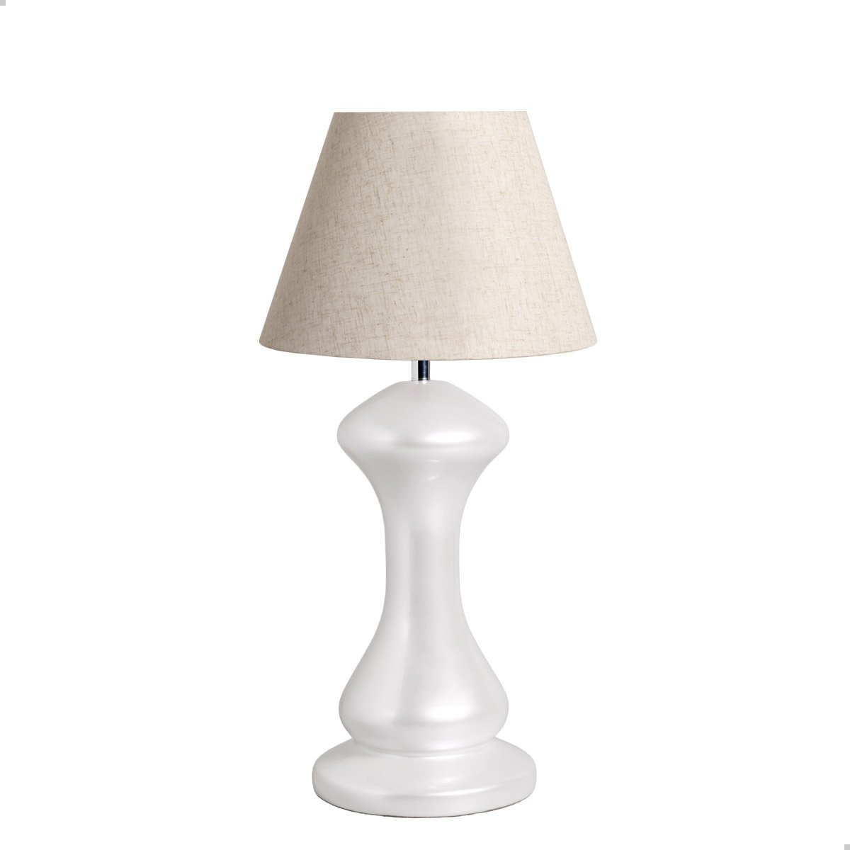Abajur Grande para Decoração de Sala Classic Pérola com Cúpula de ...