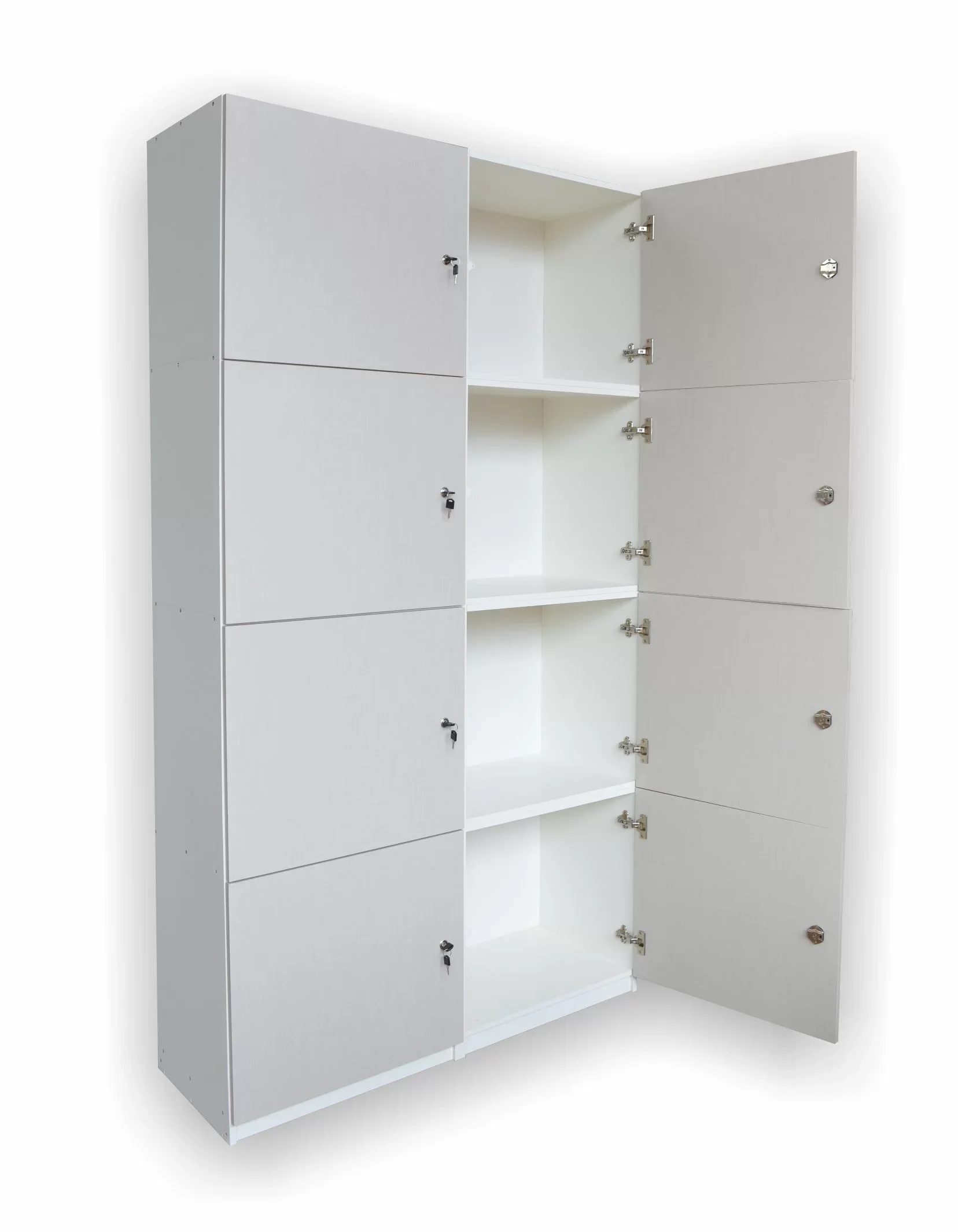 Armário 8 portas guarda volume locker com chave em mdf | MadeiraMadeira