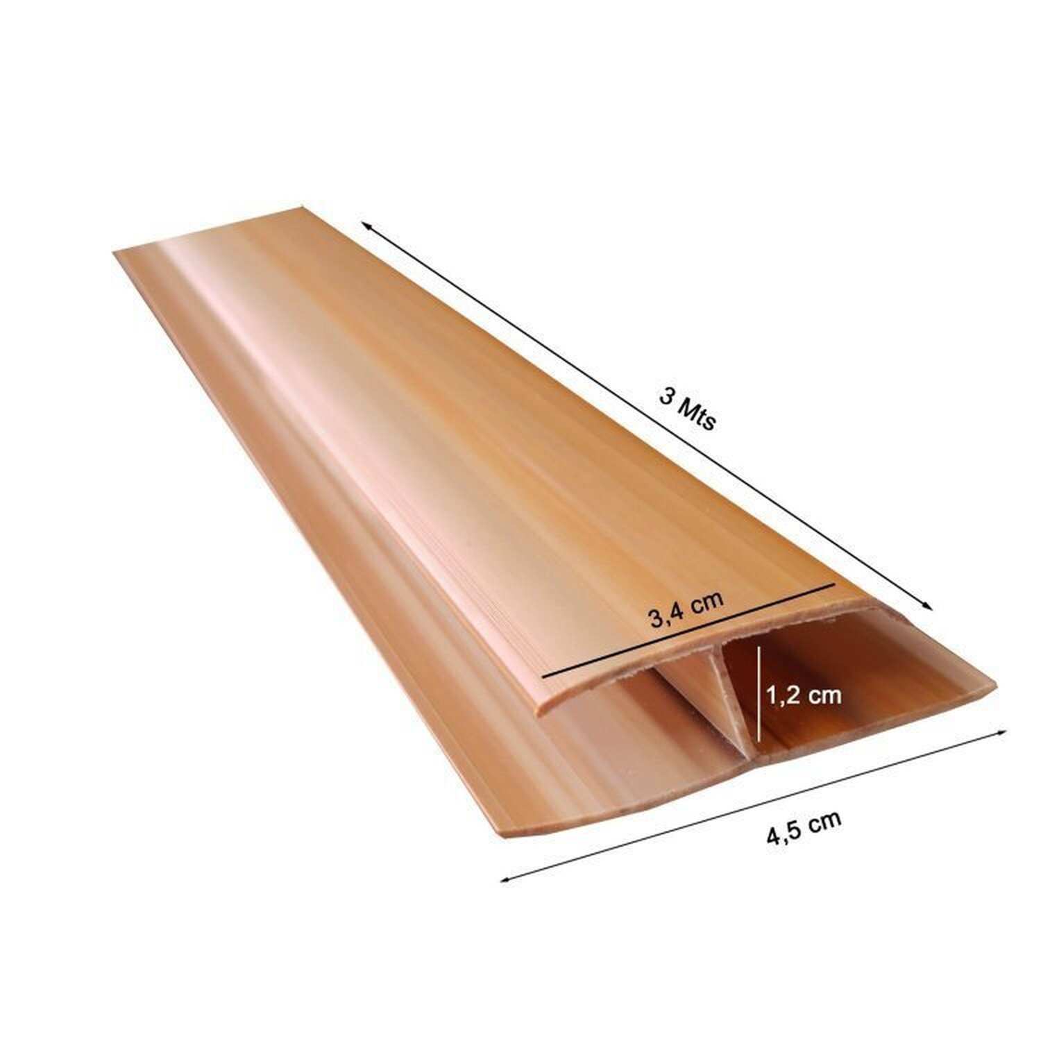 Kit com 225m de Emenda Rígida PVC Perfil H 4,5cmx3m Bariri | MadeiraMadeira