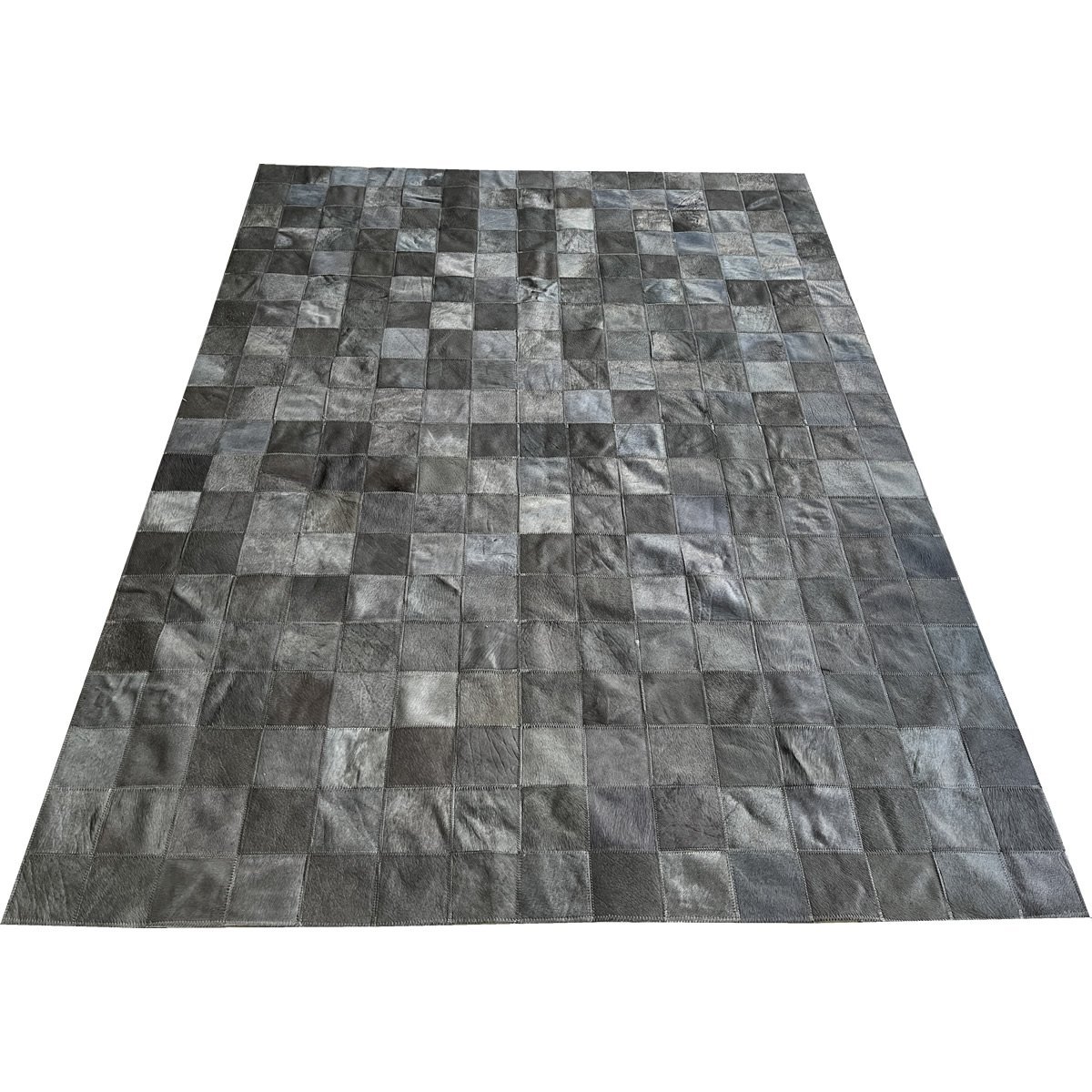 Tapete de couro cinza tingido 1,50x2,00 sem borda peça 10x10 ...