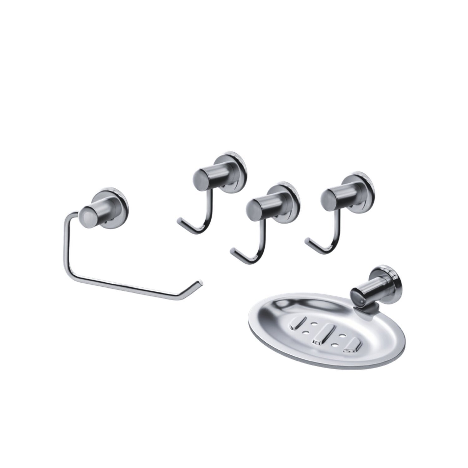 Kit Acessorios P/ Banheiro 5 Pecas Turim | MadeiraMadeira