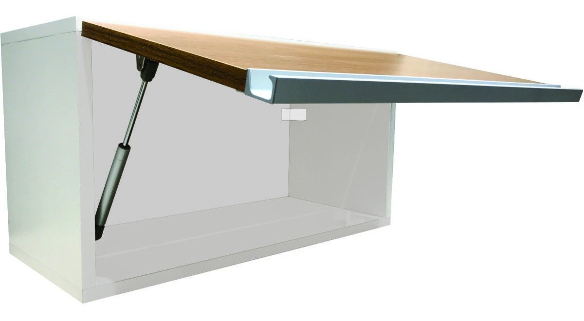 Armário Cozinha Porta Basculante Multiuso Suspenso De Parede Branco ...