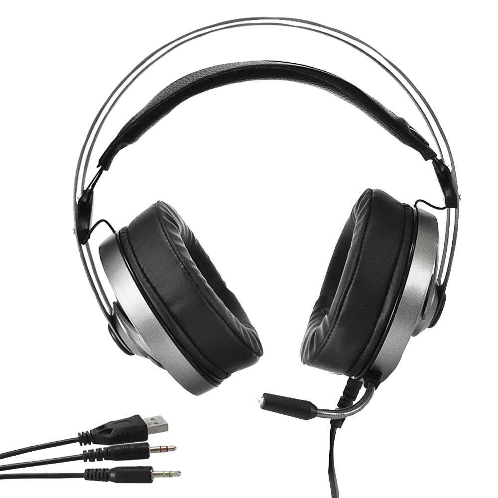 Fone de Ouvido Evus Colors Pc Gamer F-05 3,5mm Cinza | MadeiraMadeira