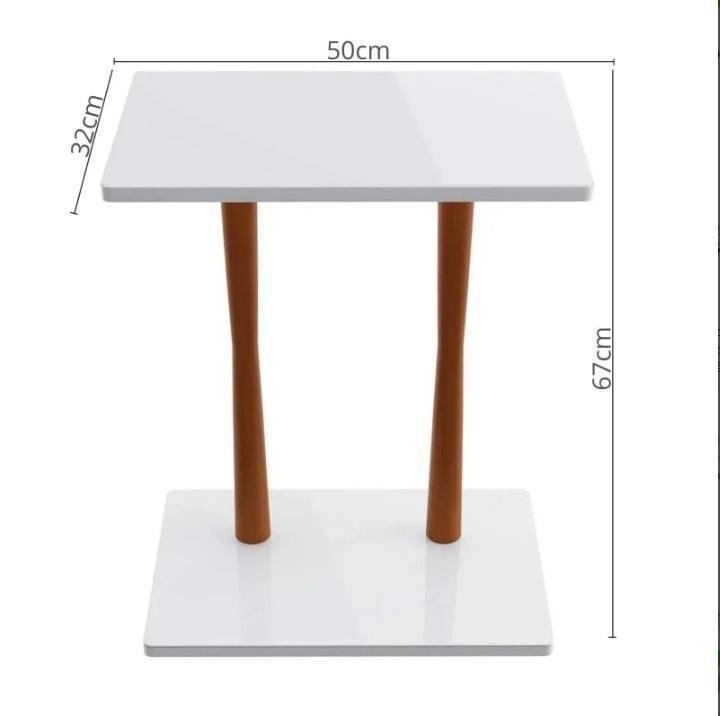 Mesa Branca Para Encaixe Lateral Na Cama Com Pês Torneados | MadeiraMadeira