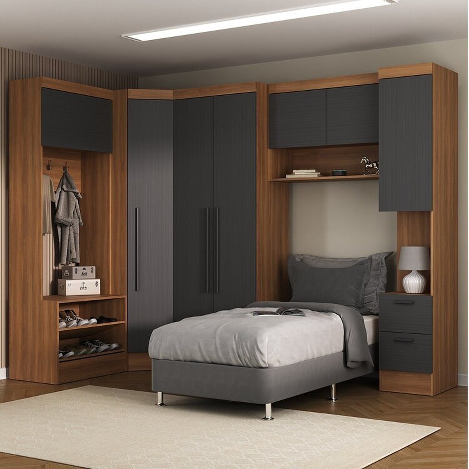 Guarda-roupa Modulado Viena 7 Portas 2 Gavetas5 Peças Espresso Móveis ...