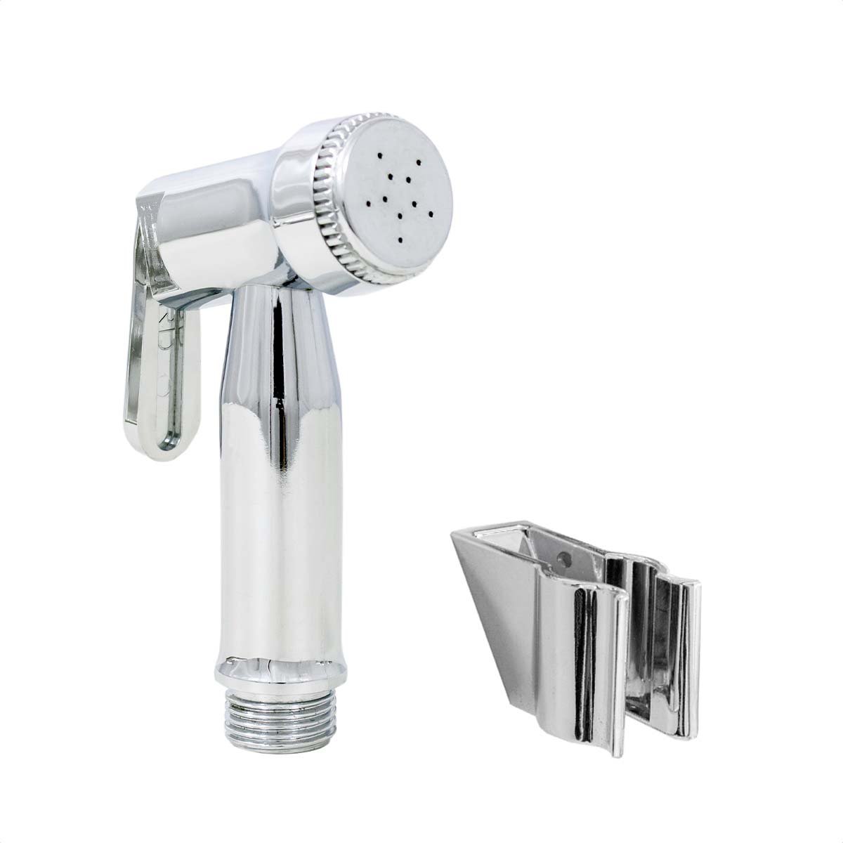 Gatilho e Suporte Luxo para Ducha Higiênica em ABS Cromado | MadeiraMadeira