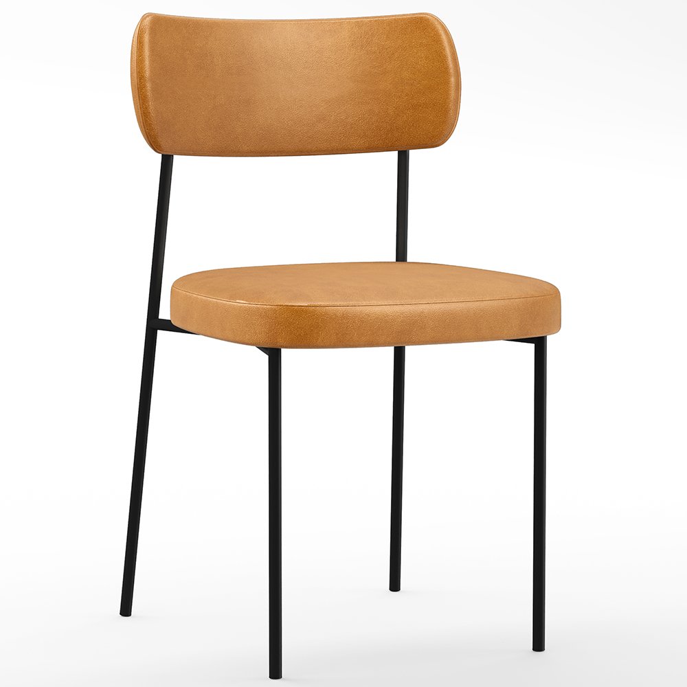 Kit 06 Cadeiras Decorativas Estofadas Para Sala de Jantar Melina F01 Couríssimo Whisky - Lyam ...