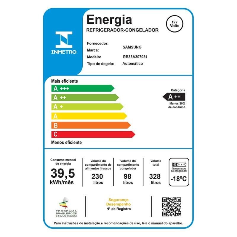 Geladeira Samsung Bespoke 328l Duplex Inverse 110v (painel Obrigatório ...