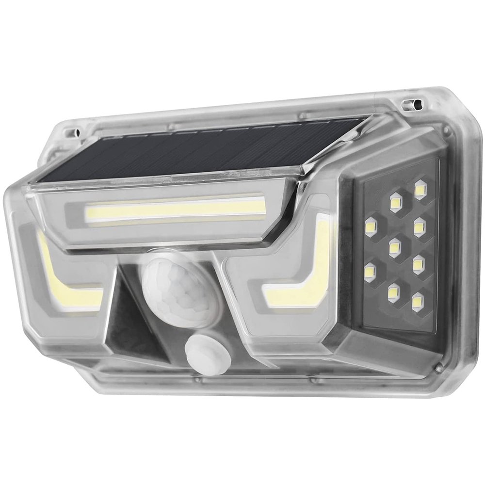 Luminaria Sensor de Movimento Spot Solar Led Luz Branco Frio Bionic ...