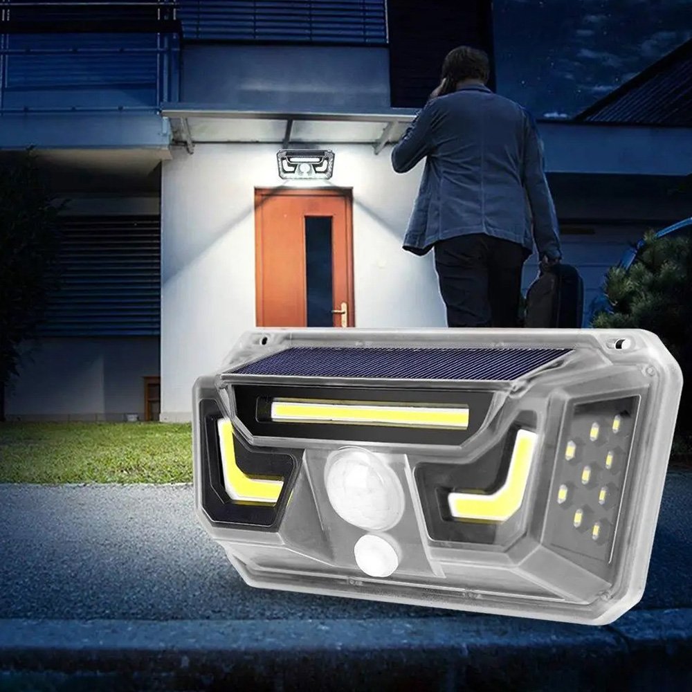 Luminaria Sensor de Movimento Spot Solar Led Luz Branco Frio Bionic ...