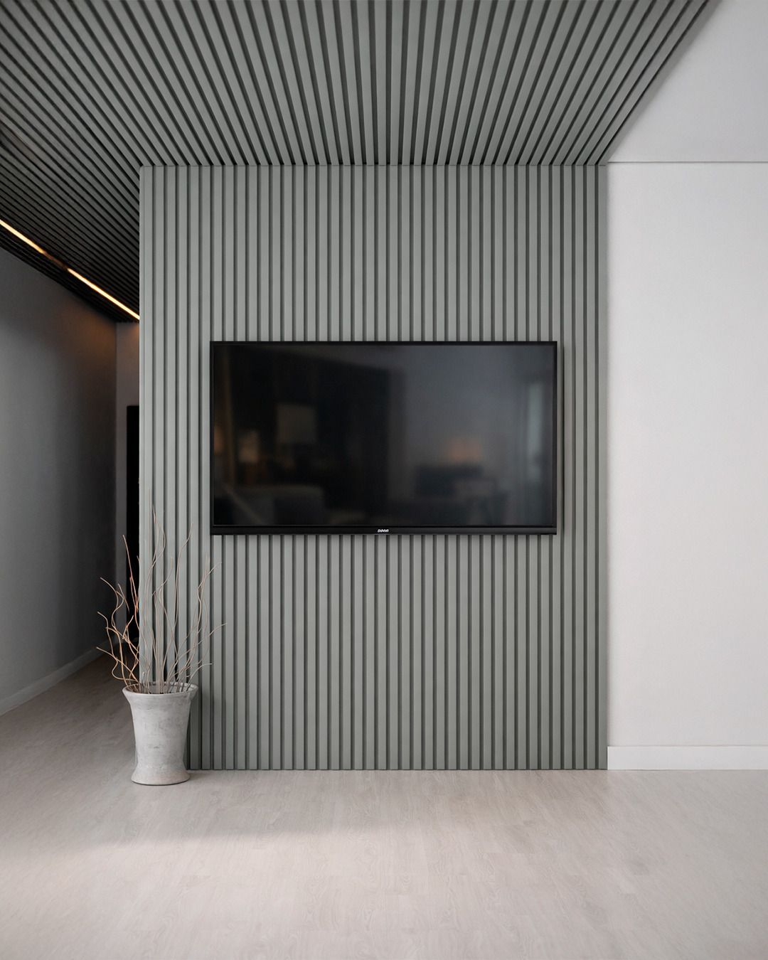 Painel Ripado de Poliestireno 10CMX21MMX2,85m Wide Lira Cinza Pix ...