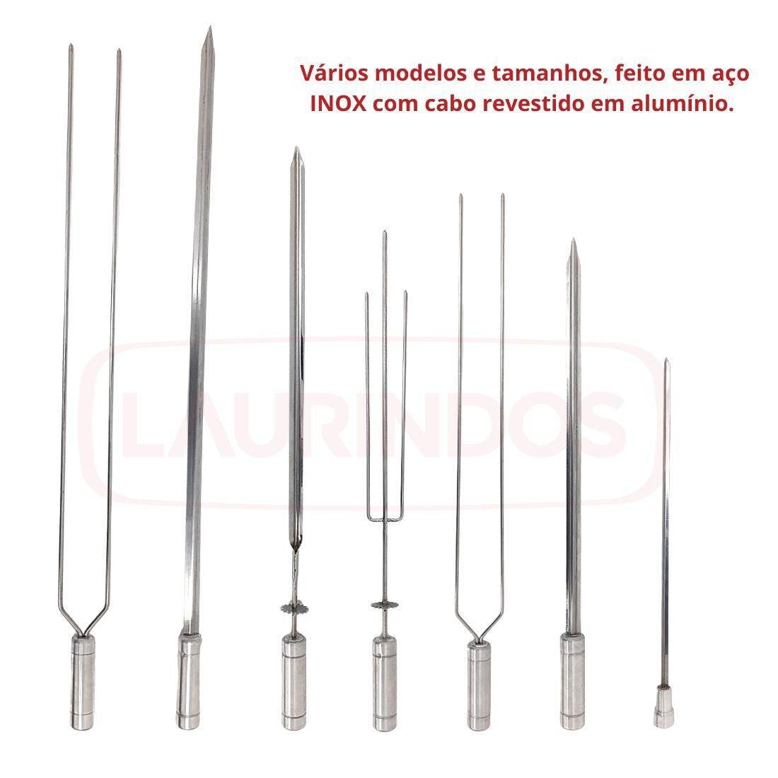 Espeto Espada Inox 80cm Cabo Revestido Alumínio - Churrasco ...