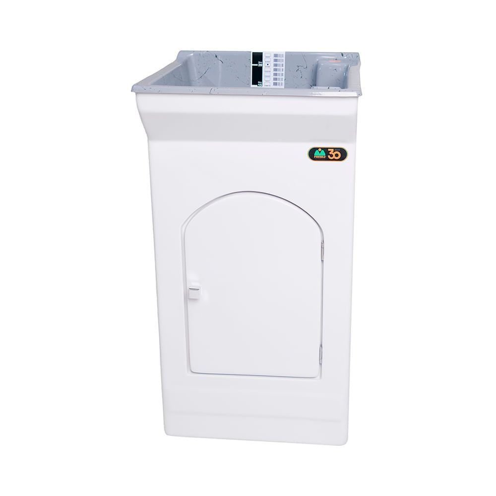Tanque Lavar Roupa Fiberblu Paris 20 Litros Granitado Cinza ...