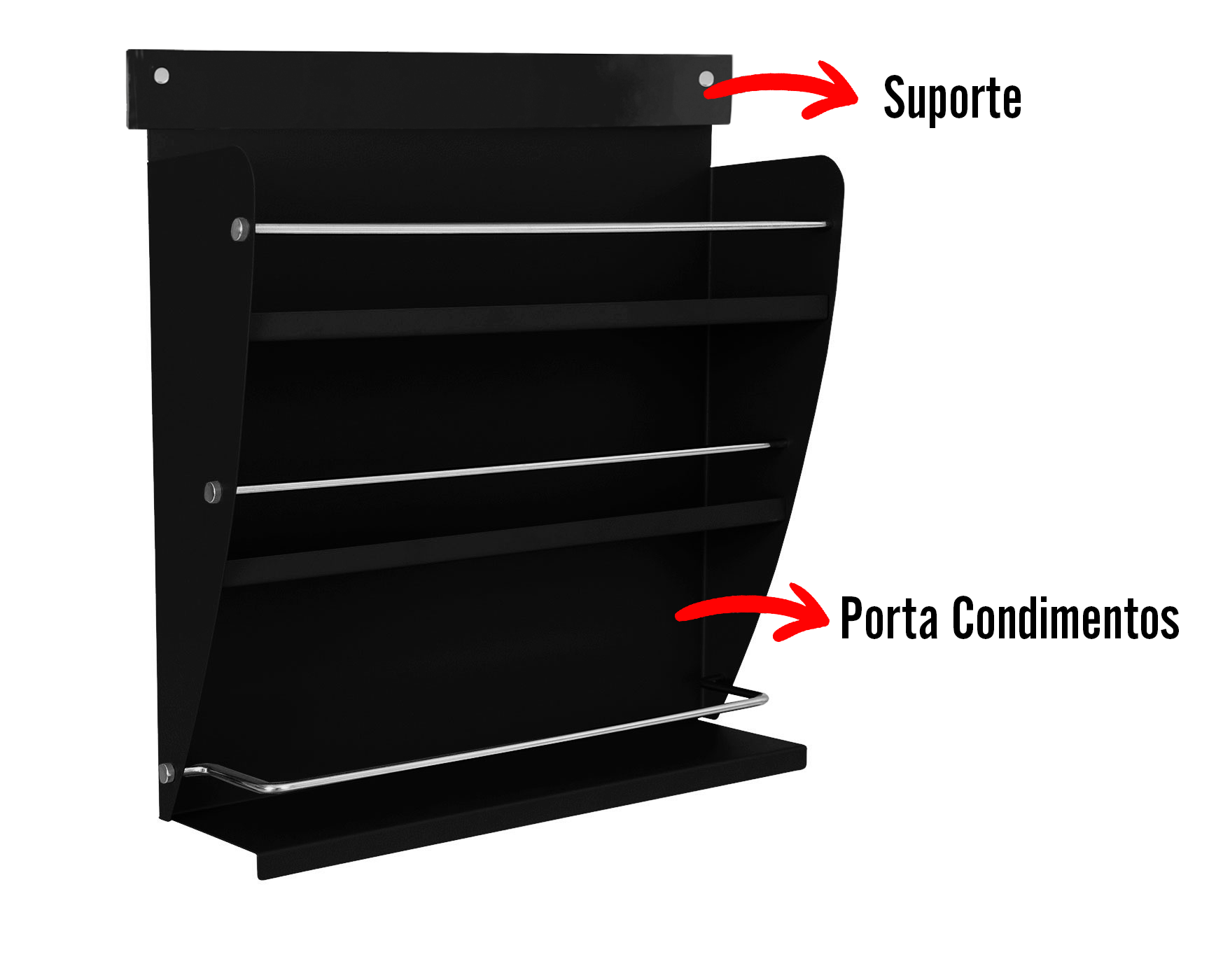 Kit Nicho Porta Condimentos Linha Colors + Suporte Masutti Copat ...