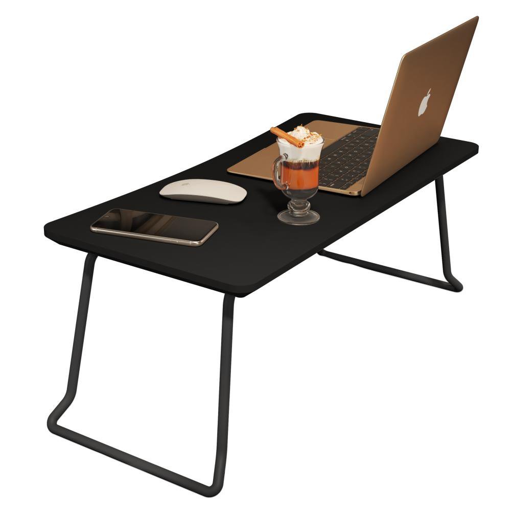 Mesinha Portátil para Notebook com Pés de Ferro:Preto | MadeiraMadeira