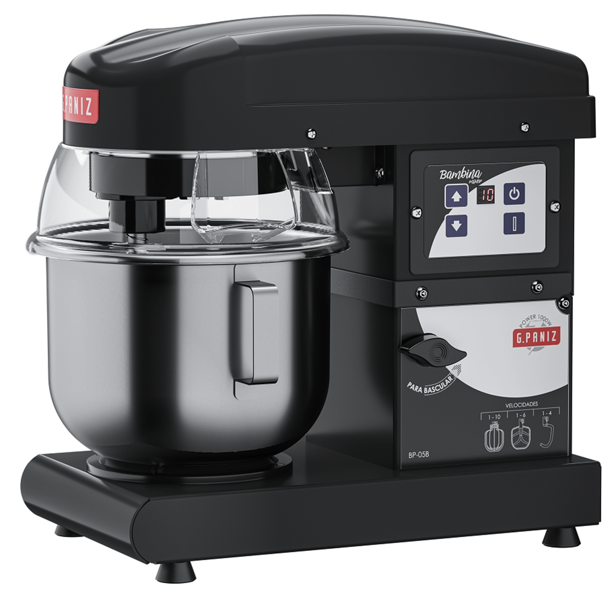 Batedeira Planetária Bp-05 Bambina Epóxi Digital Preto G.paniz - 10 Velocidades Bivolt ...