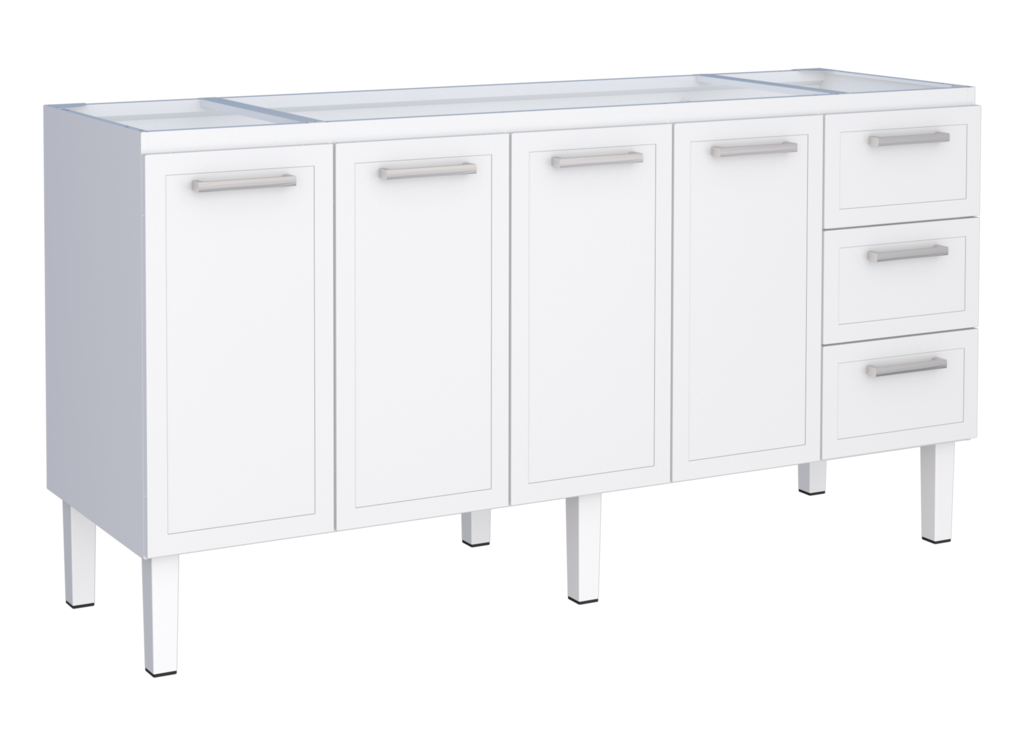 Gabinete para Cozinha Cozimax Apolo Flat 174cm Branco | MadeiraMadeira