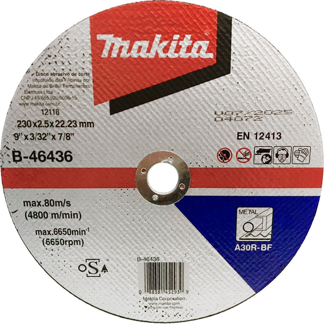 Disco de Corte Makita 9" B-46436 A30r-bf 230x2,5x22mm Caixa 25und | MadeiraMadeira