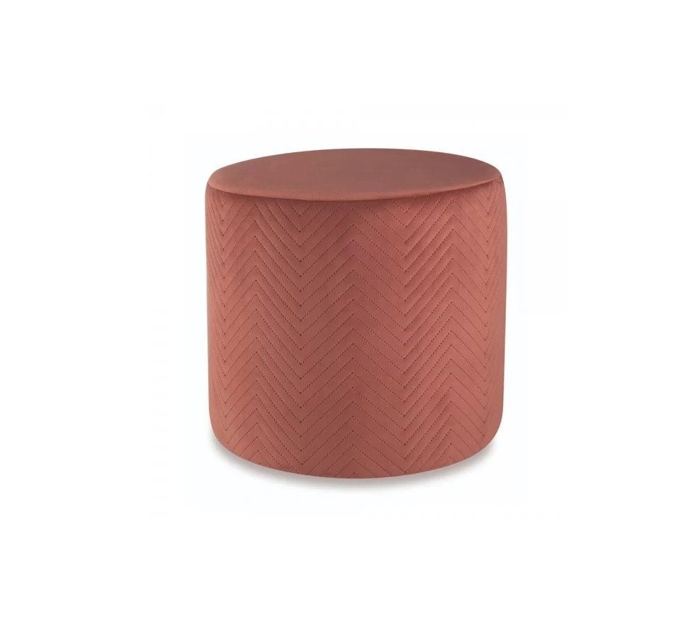 Puff Serena em Madeira Revestido com Veludo Terracota - Dana Decor ...