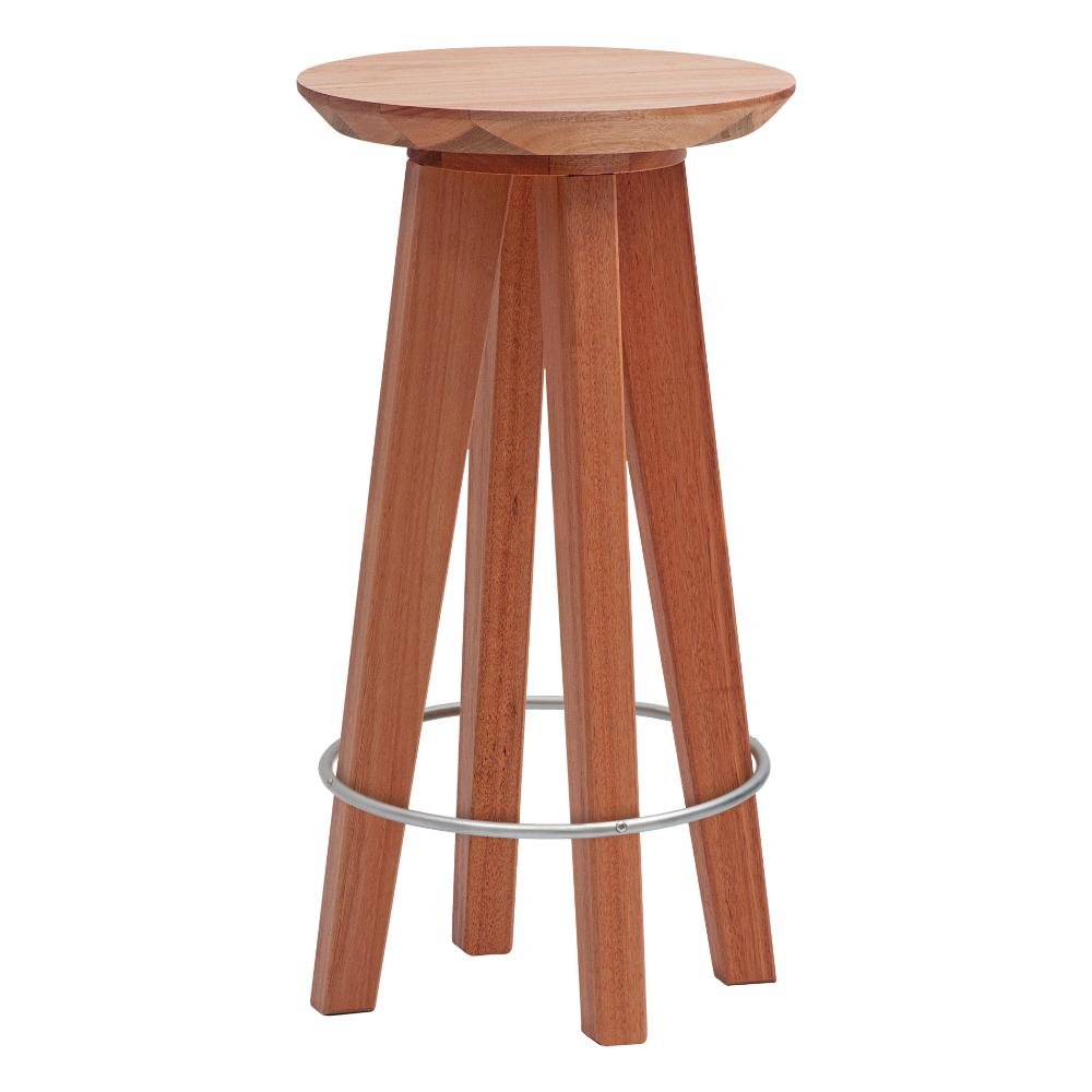 Conjunto Bistrô Vértice Natural em Madeira Maciça com 3 Banqueta Alta ...