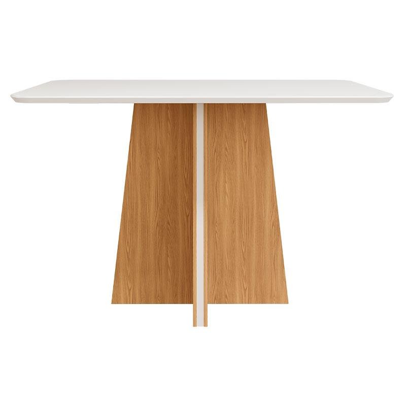 Mesa de Jantar Retangular Tampo Chanfrado Curvo Vanda DJ Móveis ...