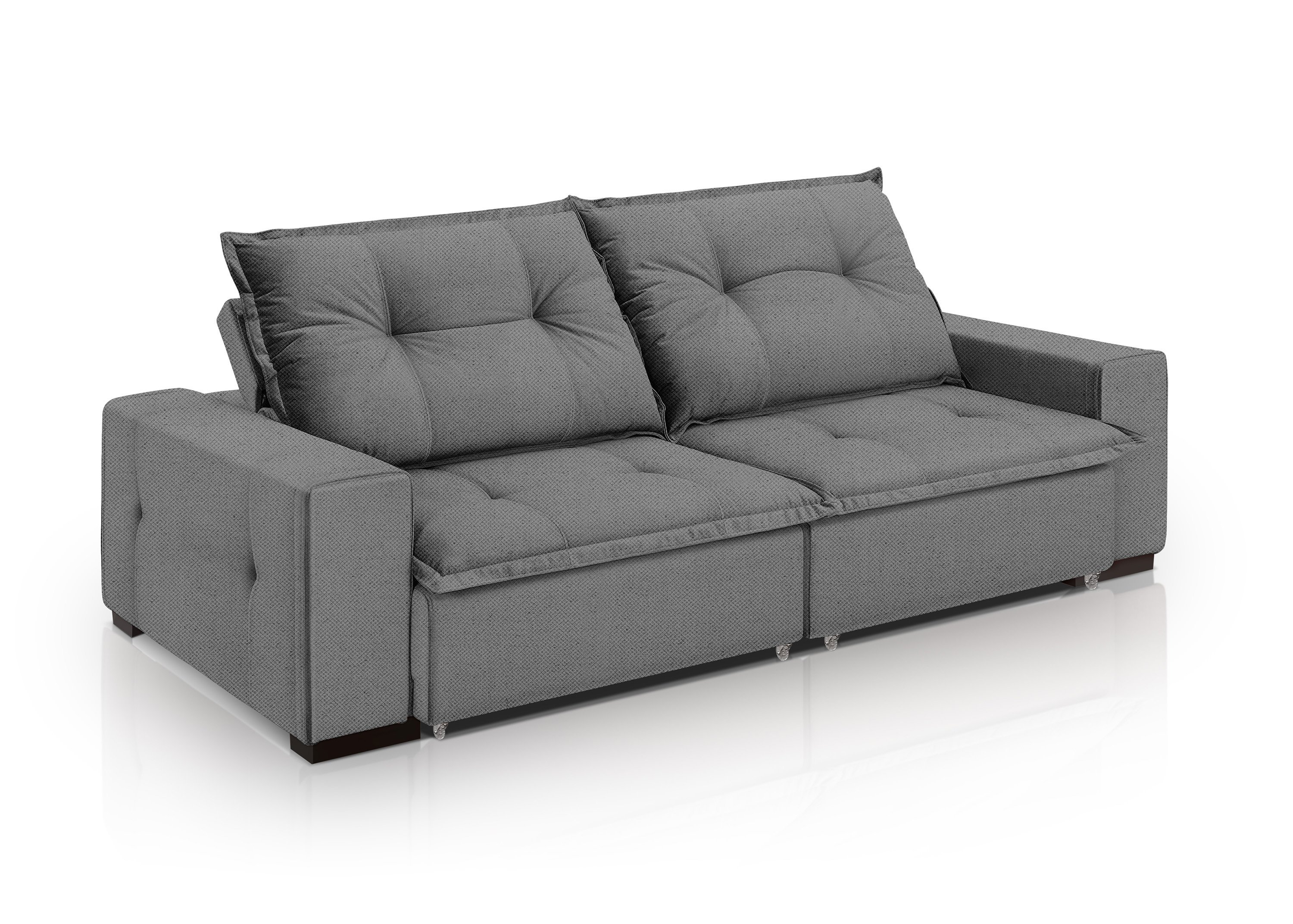 Sofa Aquarius Retratil Reclinavel 200 Cm Linho Grafite