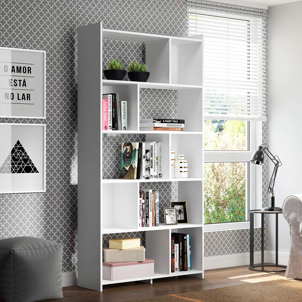 Estante Nicho Multiuso 91 x 183 x 30 Cm MDP Branco 0724 - PRIME ...