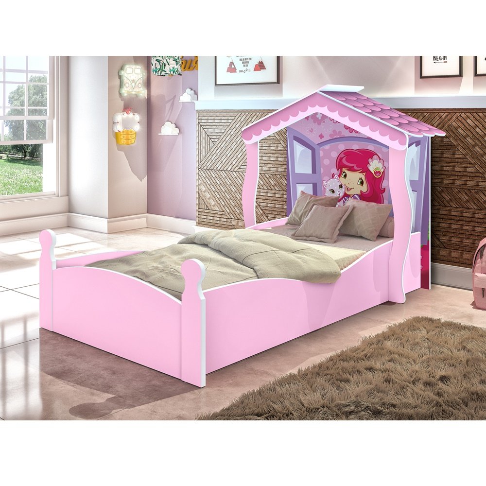 Mini Cama Infantil Casa Moranguinho 100% MDF J&A Móveis | MadeiraMadeira