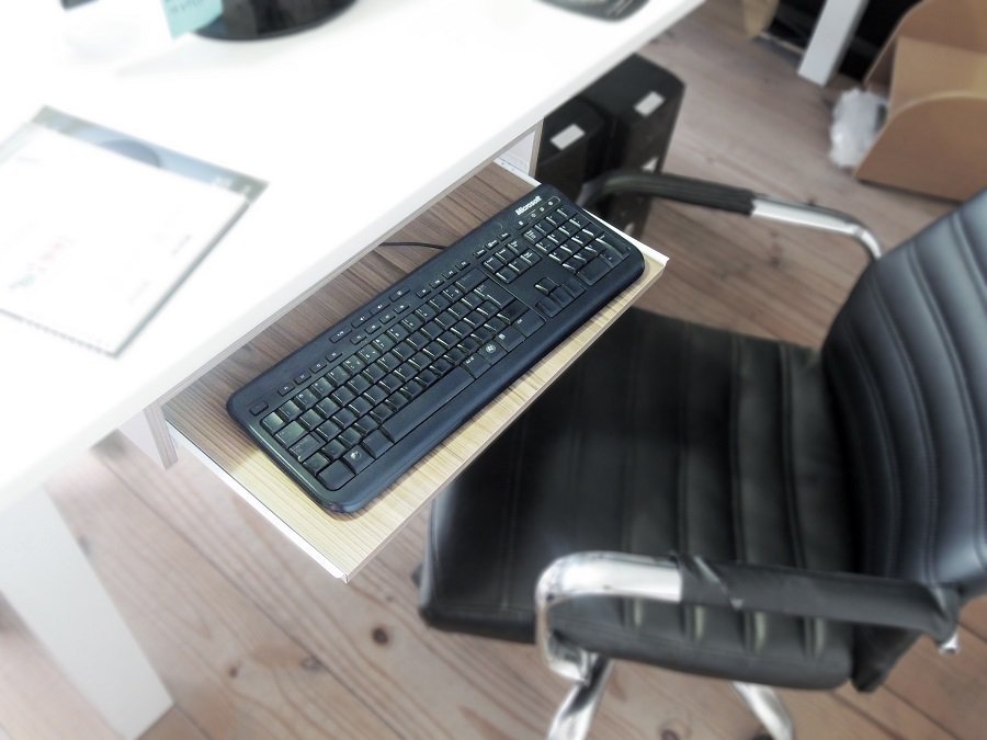 Suporte De Teclado Retrátil Computador Universal Em Mdf 15mm ...