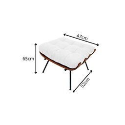 Puff Costela Suede Cinza | MadeiraMadeira