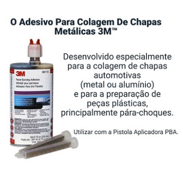 Cola Adesivo PARA-CHOQUE Chapas Metalicas 3M PN08115 200ML | MadeiraMadeira