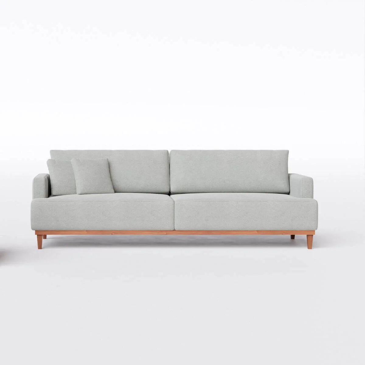 Sofá Living Doha 1,98m em Linho Diamond Premium Cinza Claro - Home ...