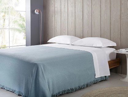 Colcha Casal Gigante Tear In Design Buddemeyer Azul | MadeiraMadeira