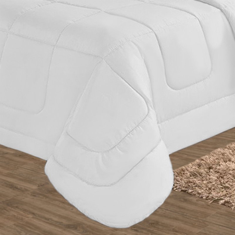 Jogo de Cama 6 pçs de Verão Queen Branco Cotex | MadeiraMadeira