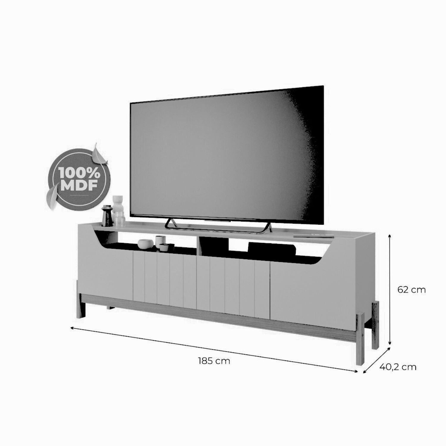 Rack para Tv de até 70 Polegadas Moema 180cm | MadeiraMadeira