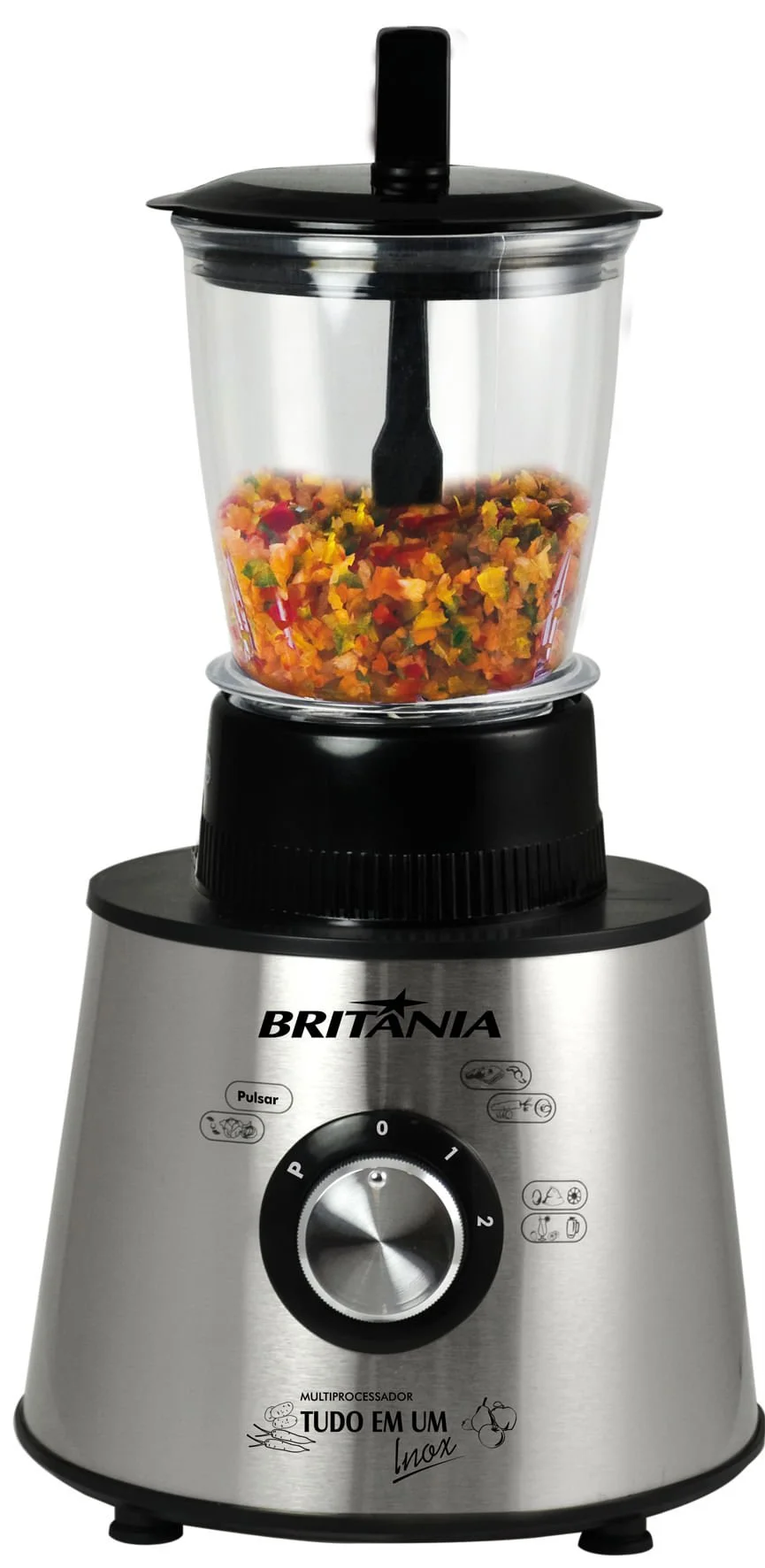 Multiprocessador Britânia Inox 3 em 1 400W 127V | MadeiraMadeira
