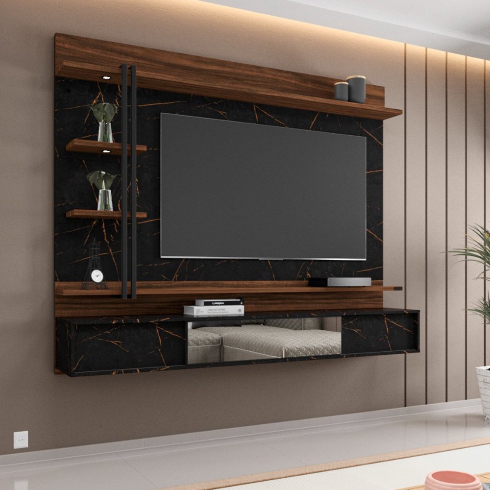 Painel Suspenso 3 Portas para TV até 70 polegadas Ágata Reali/Nova ...