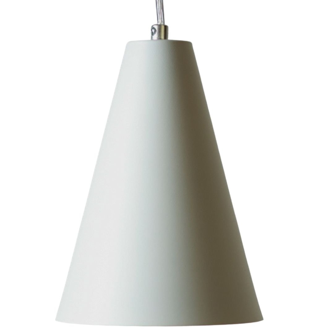 Lustre Pendente Cone Branco Para Mesa | MadeiraMadeira