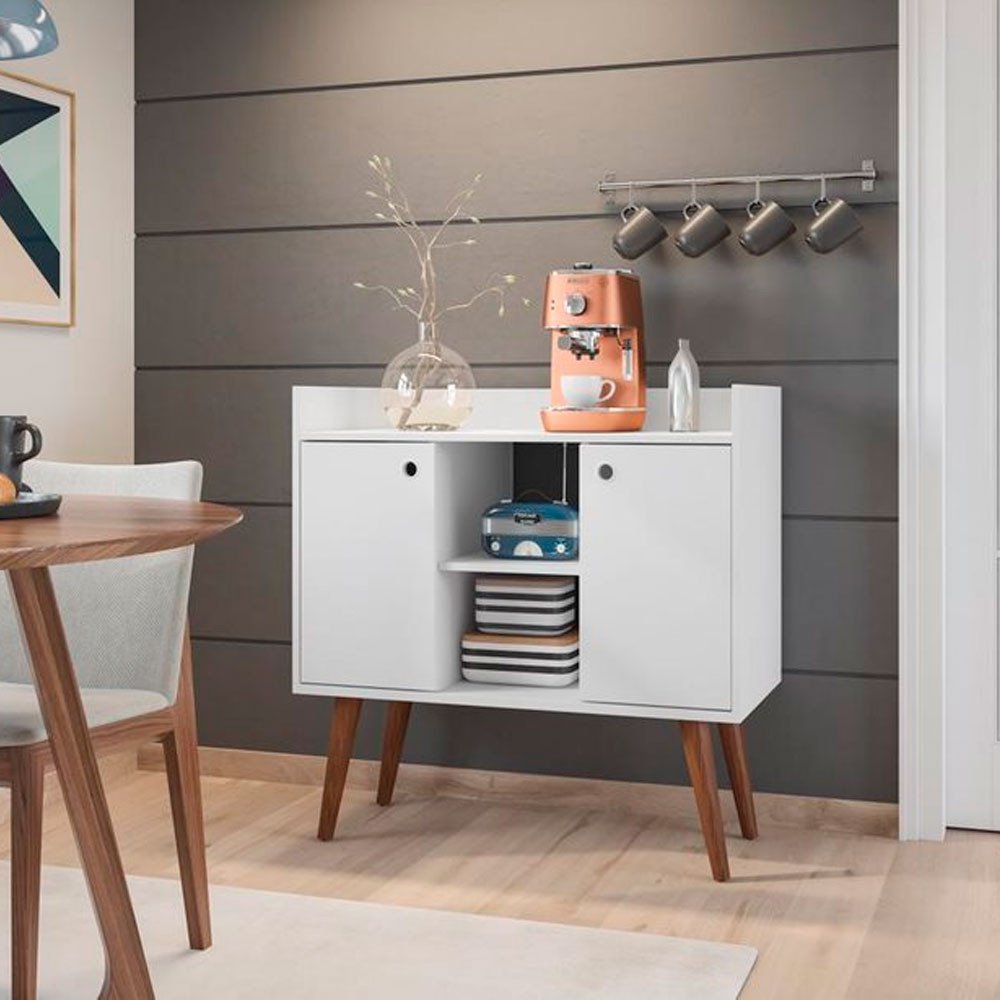 Aparador Buffet 2 Portas com Pés Retrô Expresso | MadeiraMadeira