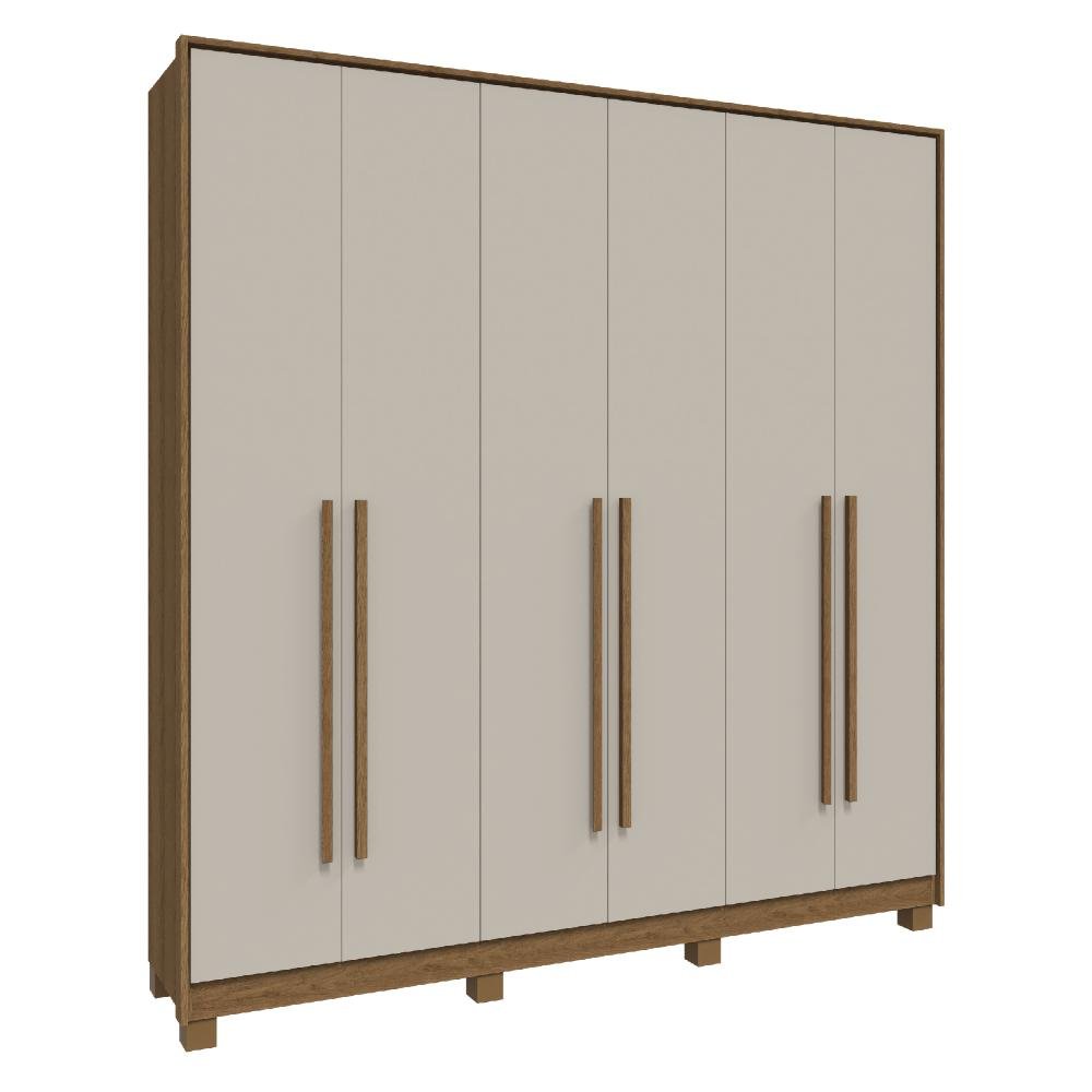 Guarda Roupa Casal 6 Portas Rimo New Paranoá - Jequitibá/offwhite ...
