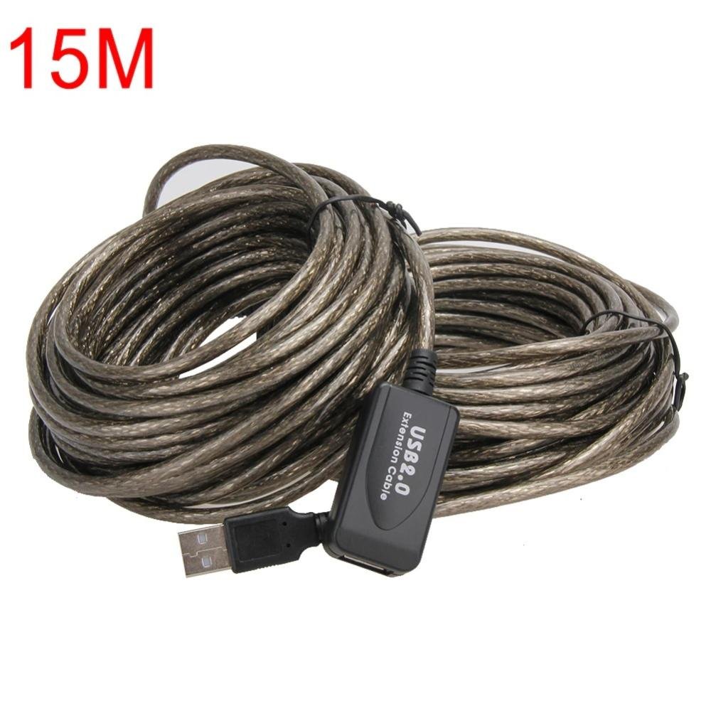 Cabo Extensor USB 2.0 Amplificado Ativo Macho x Fêmea 15 Mts ...