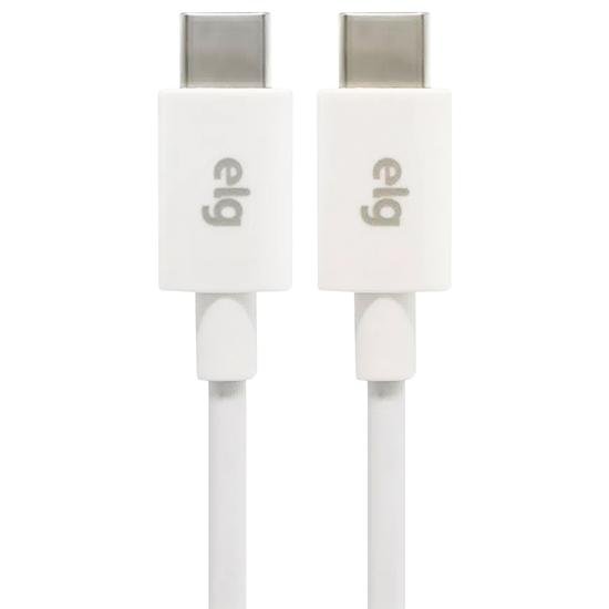 Cabo Elg TC2TC - Tipo C - 1 Metro - PVC - Branco | MadeiraMadeira