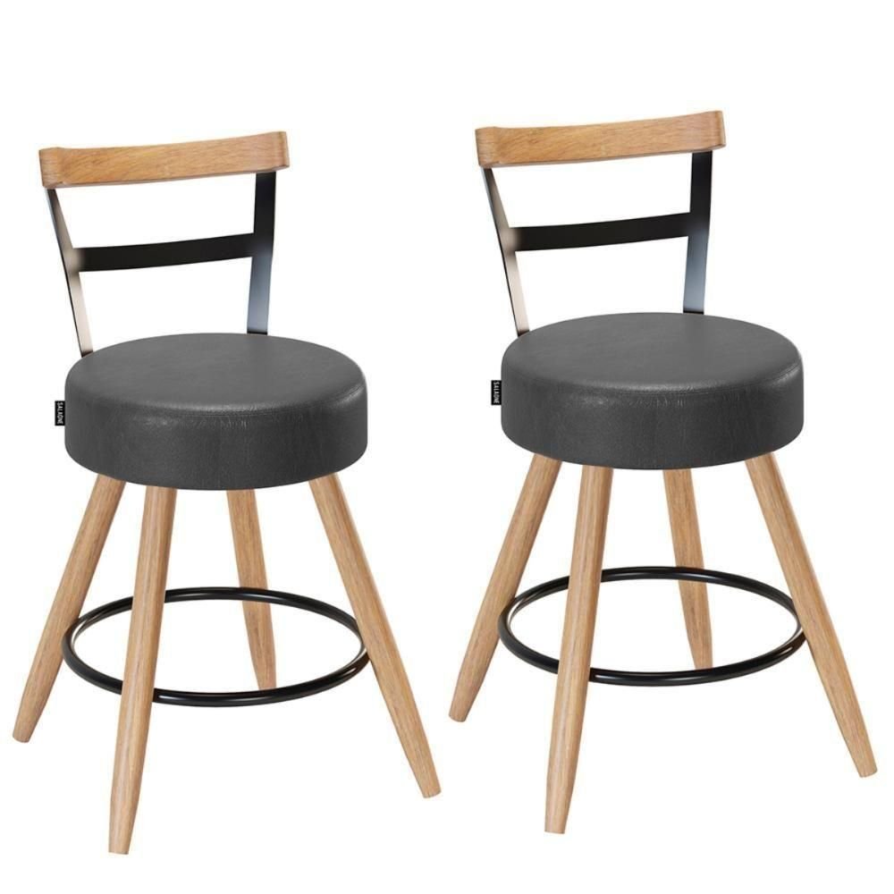 2 Cadeiras com Encosto Chicago Preto | MadeiraMadeira