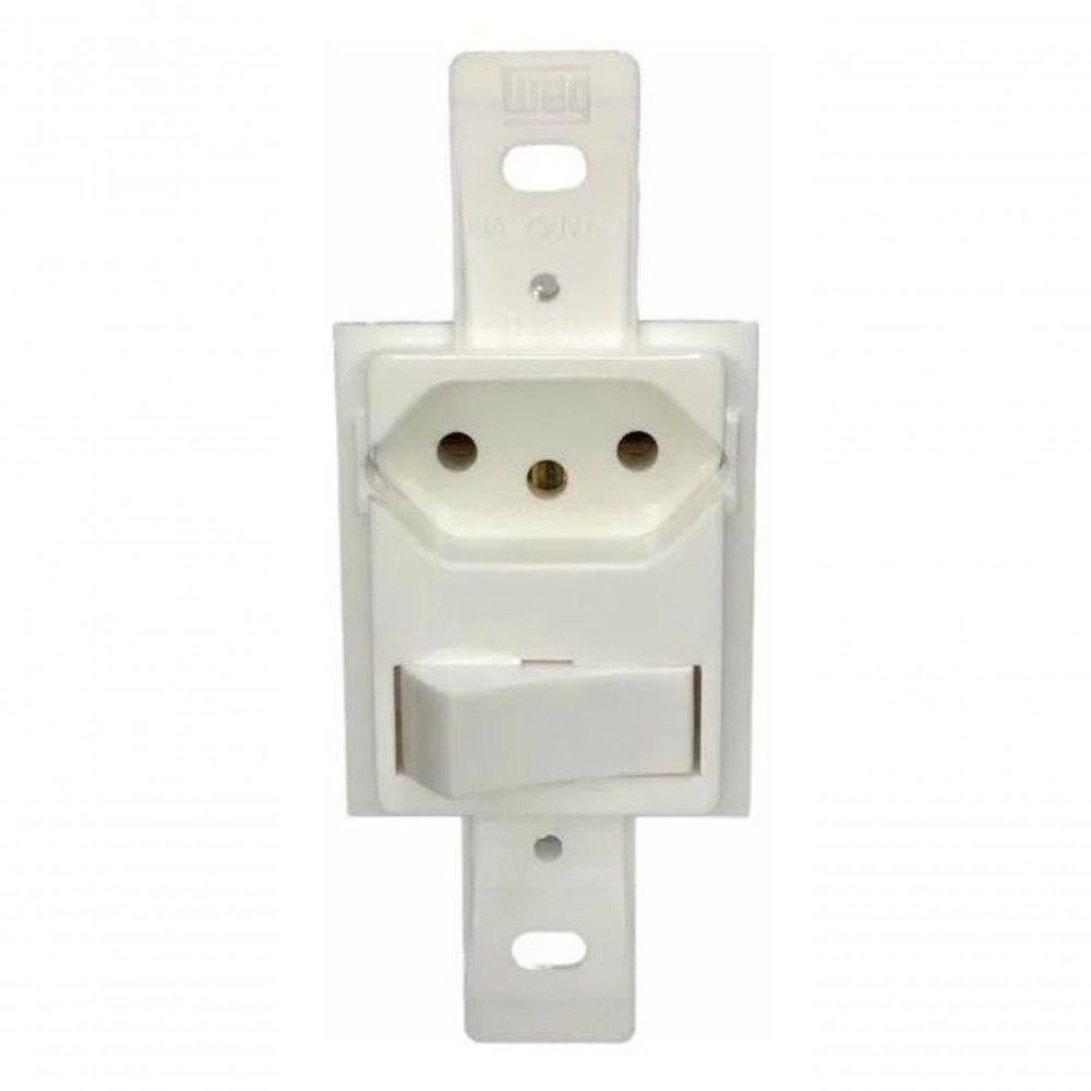 Interruptor Simples + Tomada 2p+t 10a P/condulete Branco Klin Weg | MadeiraMadeira