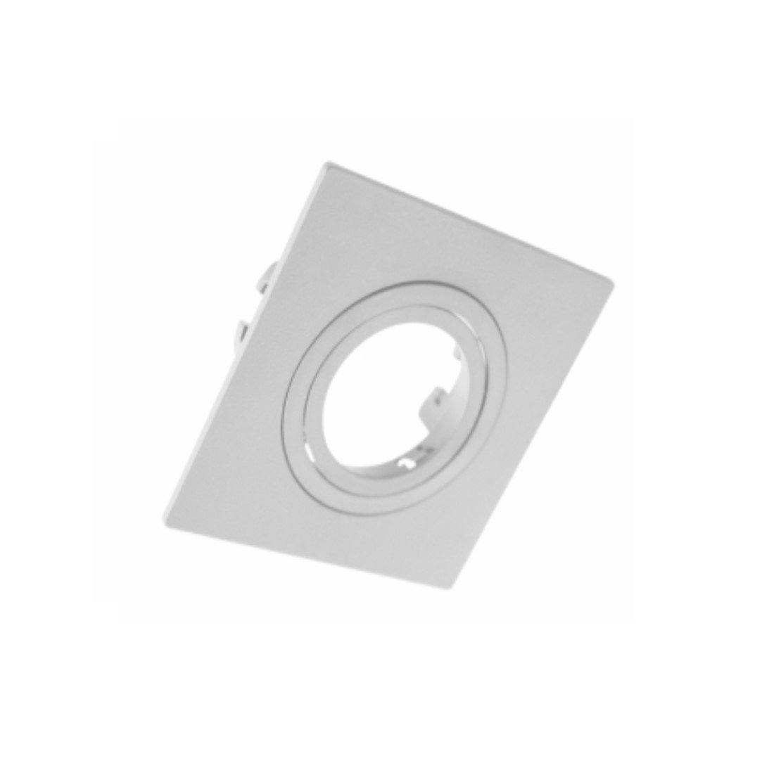 Kit Spot de Embutir Dicroica Quadrado MR16 Face Plana Branco MOON Dicroica MR16 / Gu10 9 ...