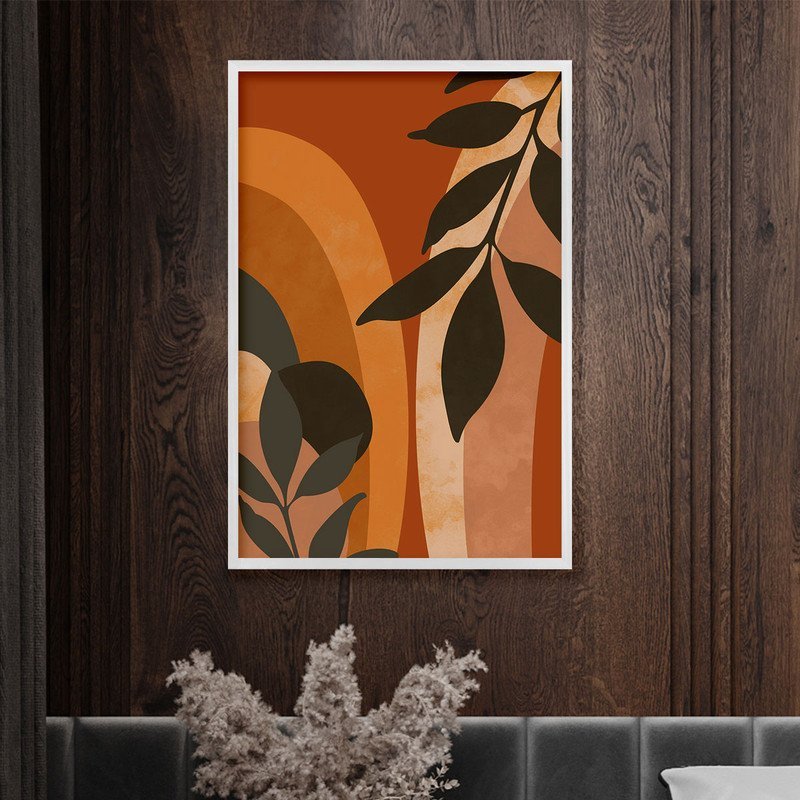 Quadro Grande para Decoração Folhagens Moldura Sala Cozinha ...