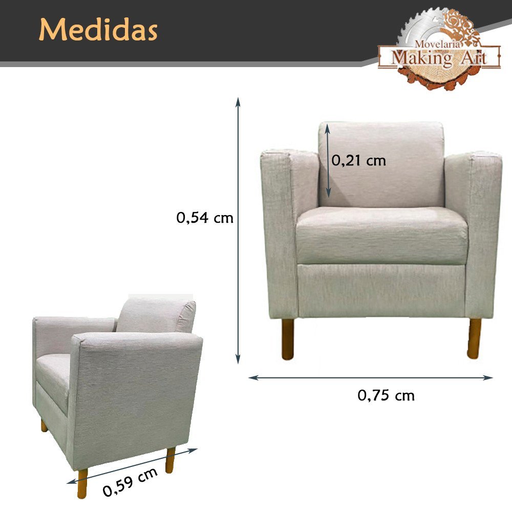 Poltrona Linha Venus - Cor Linho Palha - Making Art: Linho Palha ...