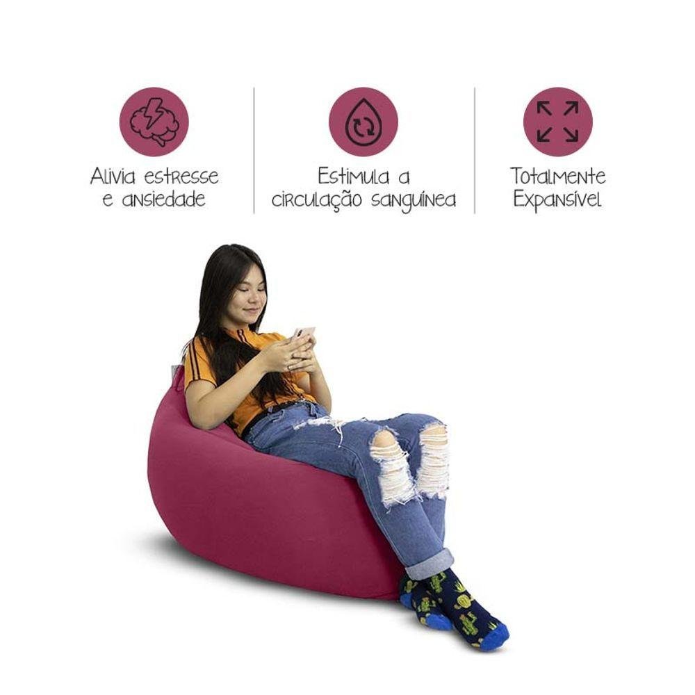 Puff Noah Mini Cor Vinho - Versátil e Prático | MadeiraMadeira