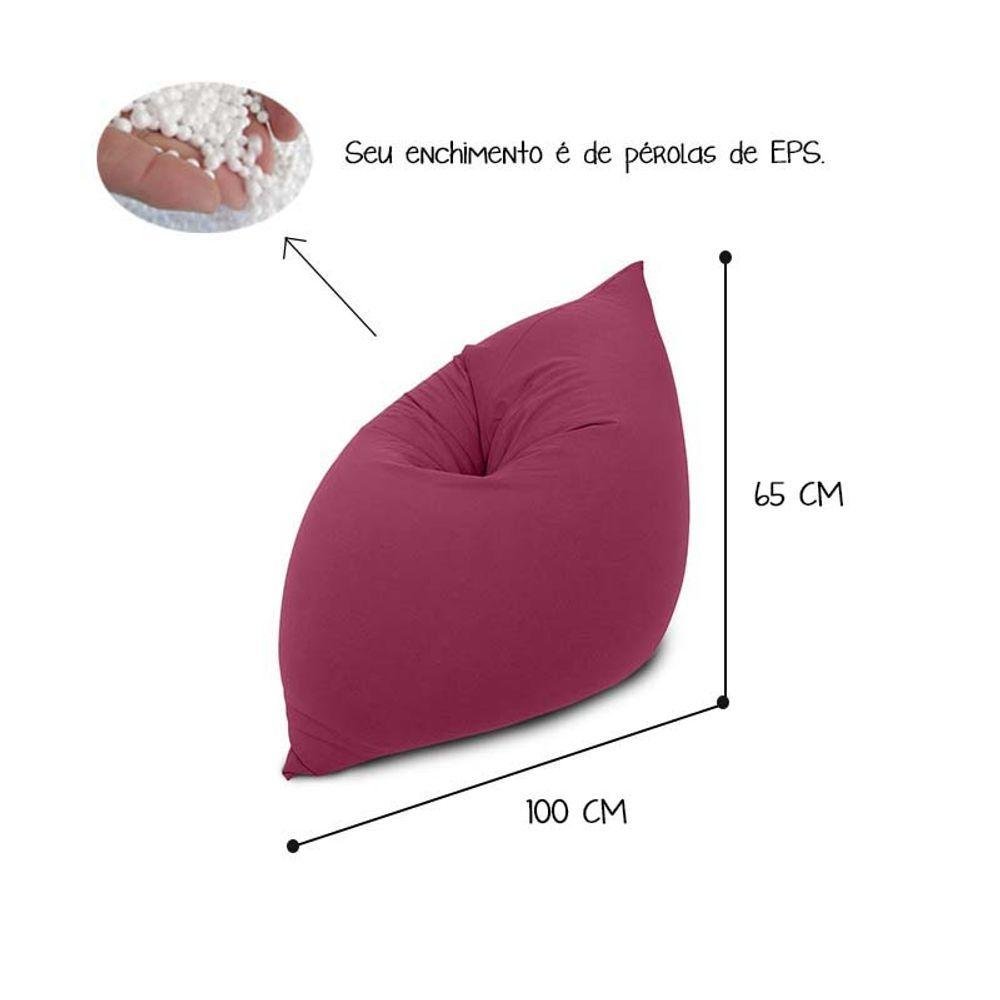 Puff Noah Mini Cor Vinho - Versátil e Prático | MadeiraMadeira