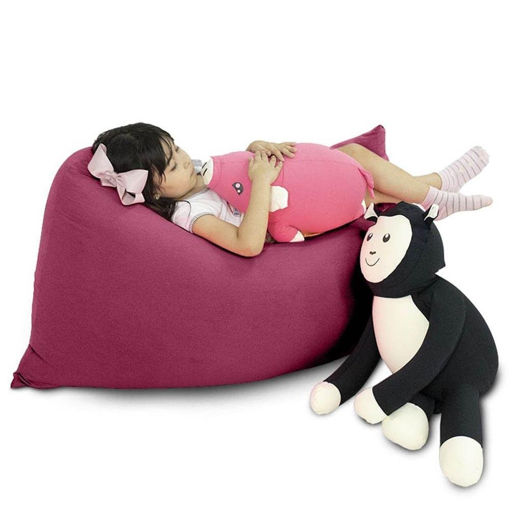 Puff Noah Mini Cor Vinho - Versátil e Prático | MadeiraMadeira